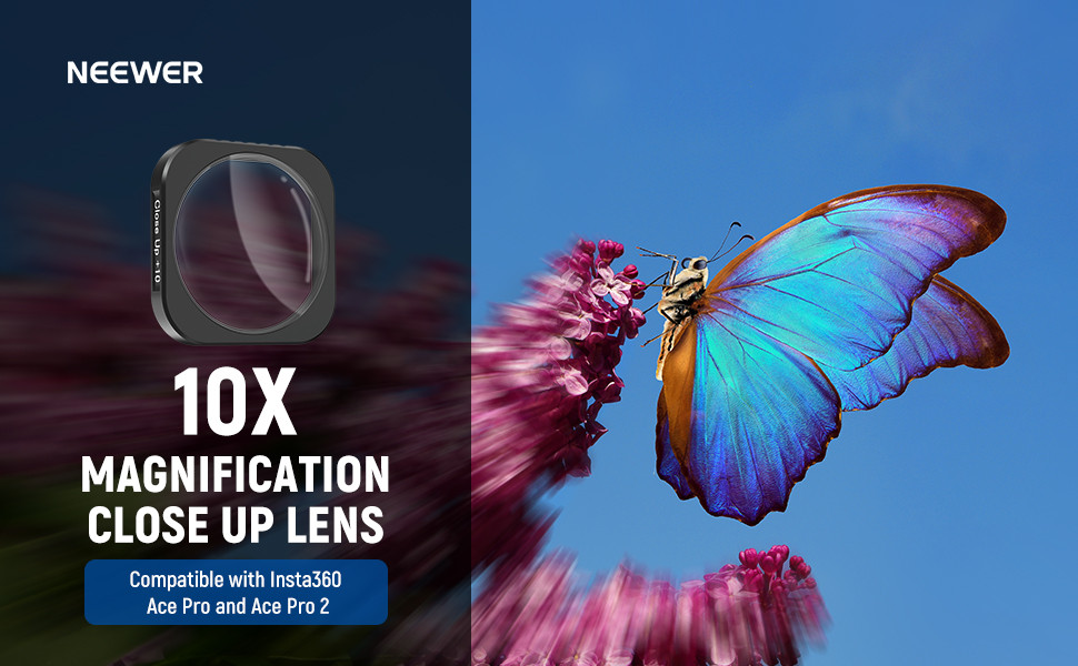 Ống kính Macro NEEWER LS-C40 10X Tương thích với Insta360 Ace Pro / Ace ...
