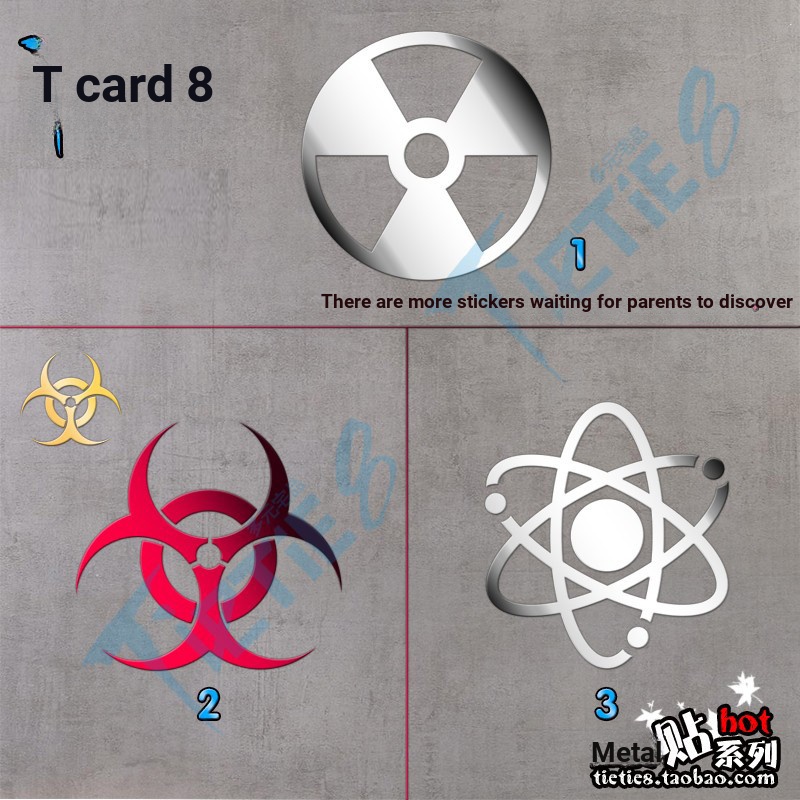 Miếng Dán diy Biohazard Ô Nhiễm Hạt Nhân Bức Xạ Khoa Học LOGO LOGO Điện ...