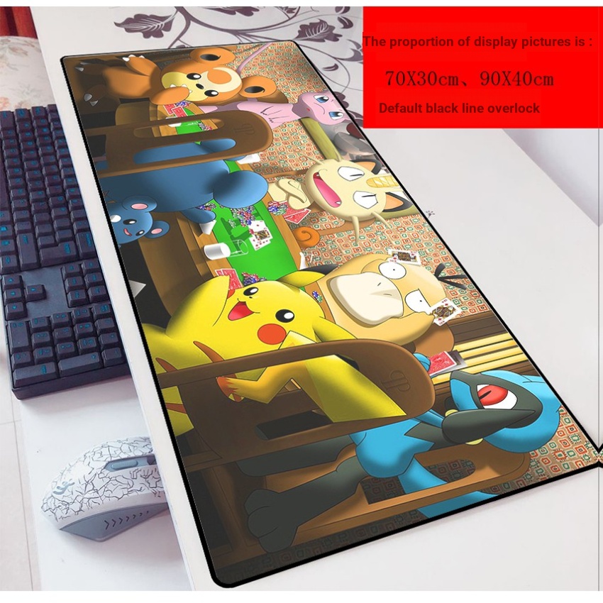 Pikachu Pokémon Mouse Pad 80x30 Pokemon Gaming Slip Pad Bàn Máy tính ...