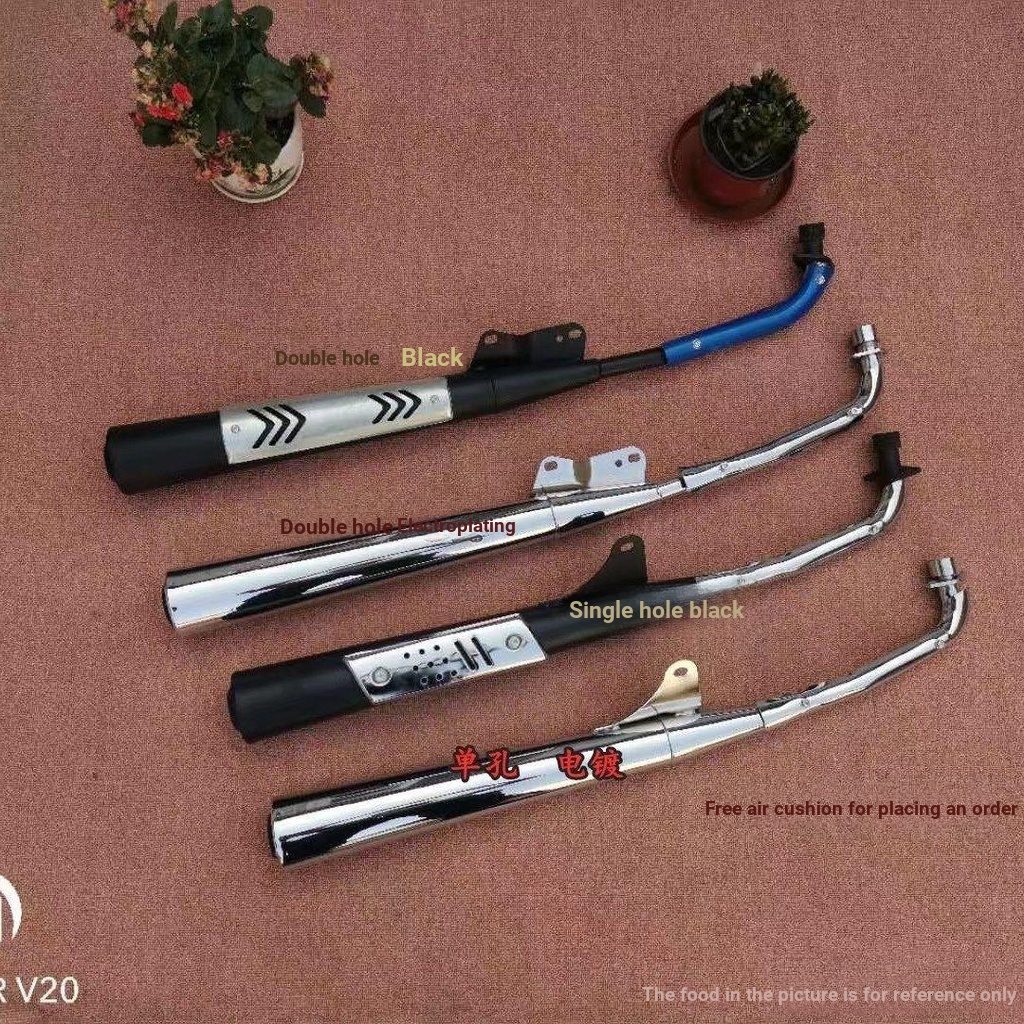 Ống xả xe máy chùm cong Big Luck 110 Dayang 110 Zongshen 110 Longxin ...