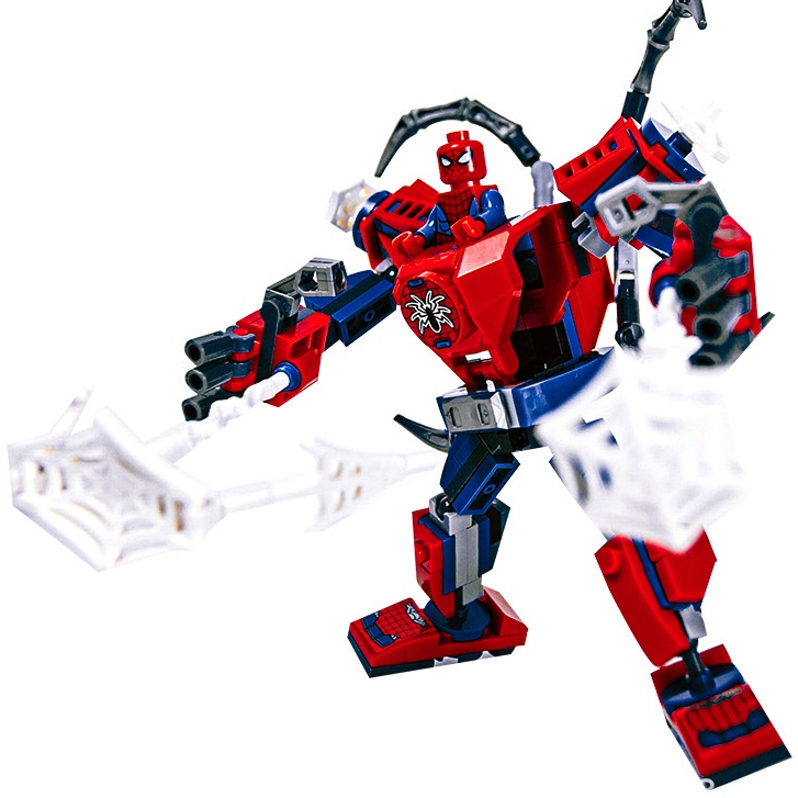 GOROCK Spider-Man Children's Set of Super Heroes mô hình nhân vật siêu ...