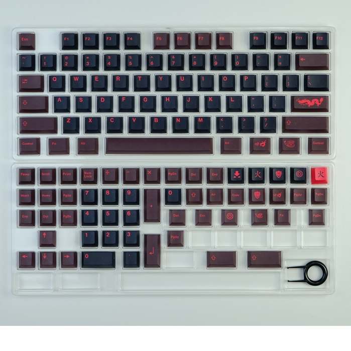 GMK Rồng Đỏ Keycap, 129 Phím Keycaps PBT Cherry Profile DYE-SUB Cá Tính ...