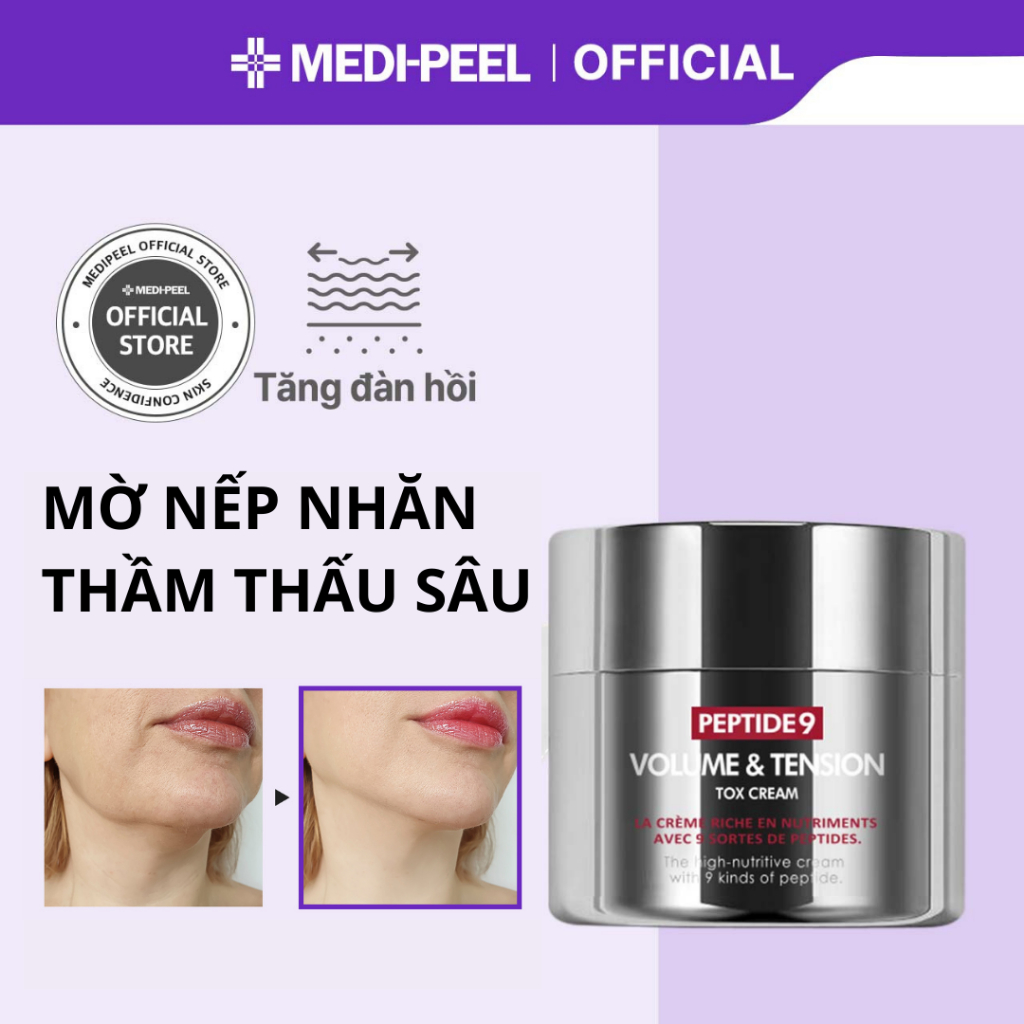 Kem dưỡng da mặt MEDIPEEL Peptide 9 Volume And Tension Tox Cream 50g ...