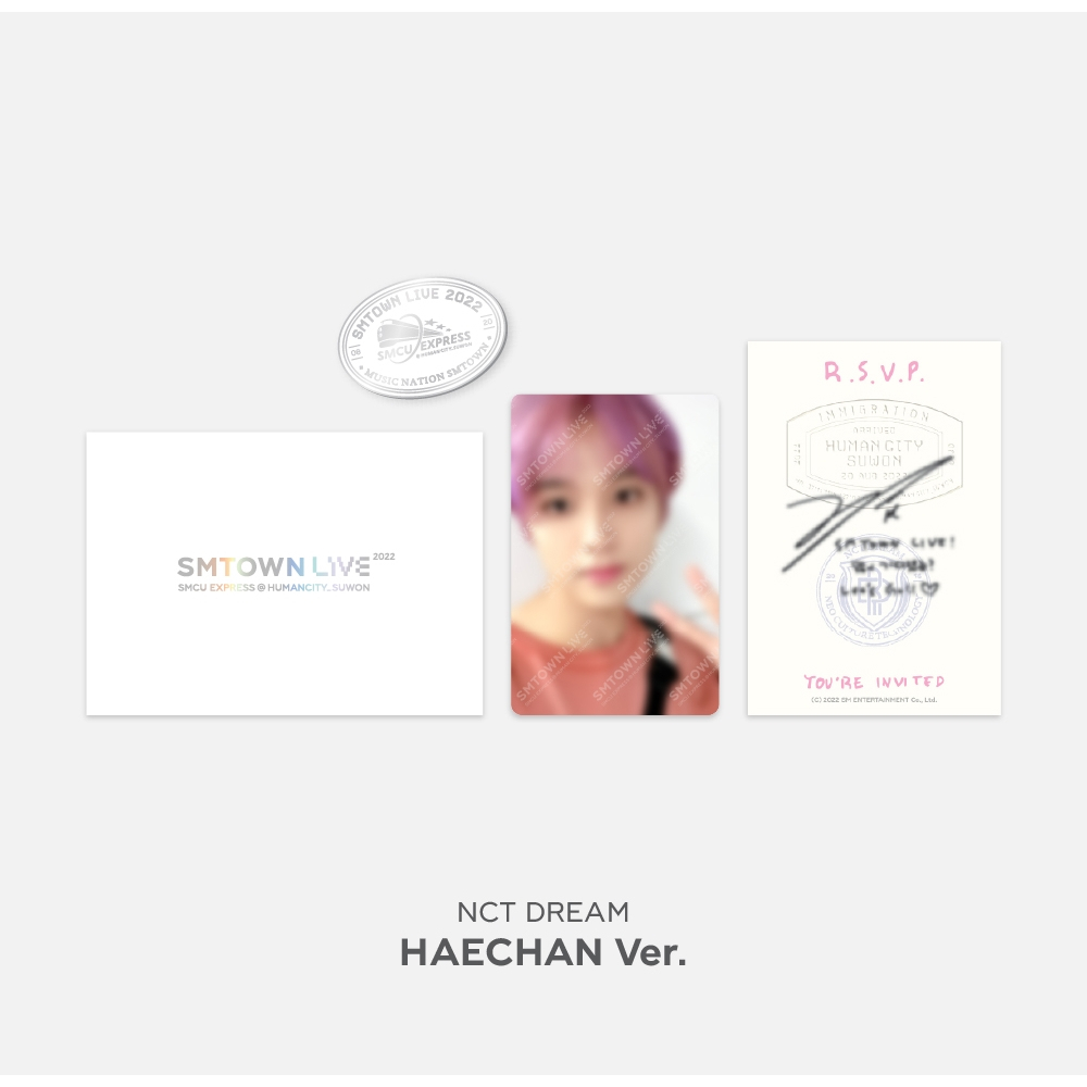 [SM STORE] NCT DREAM HAECHAN 2022 SMCU INVITATION BADGE PHOTO CARD SET ...