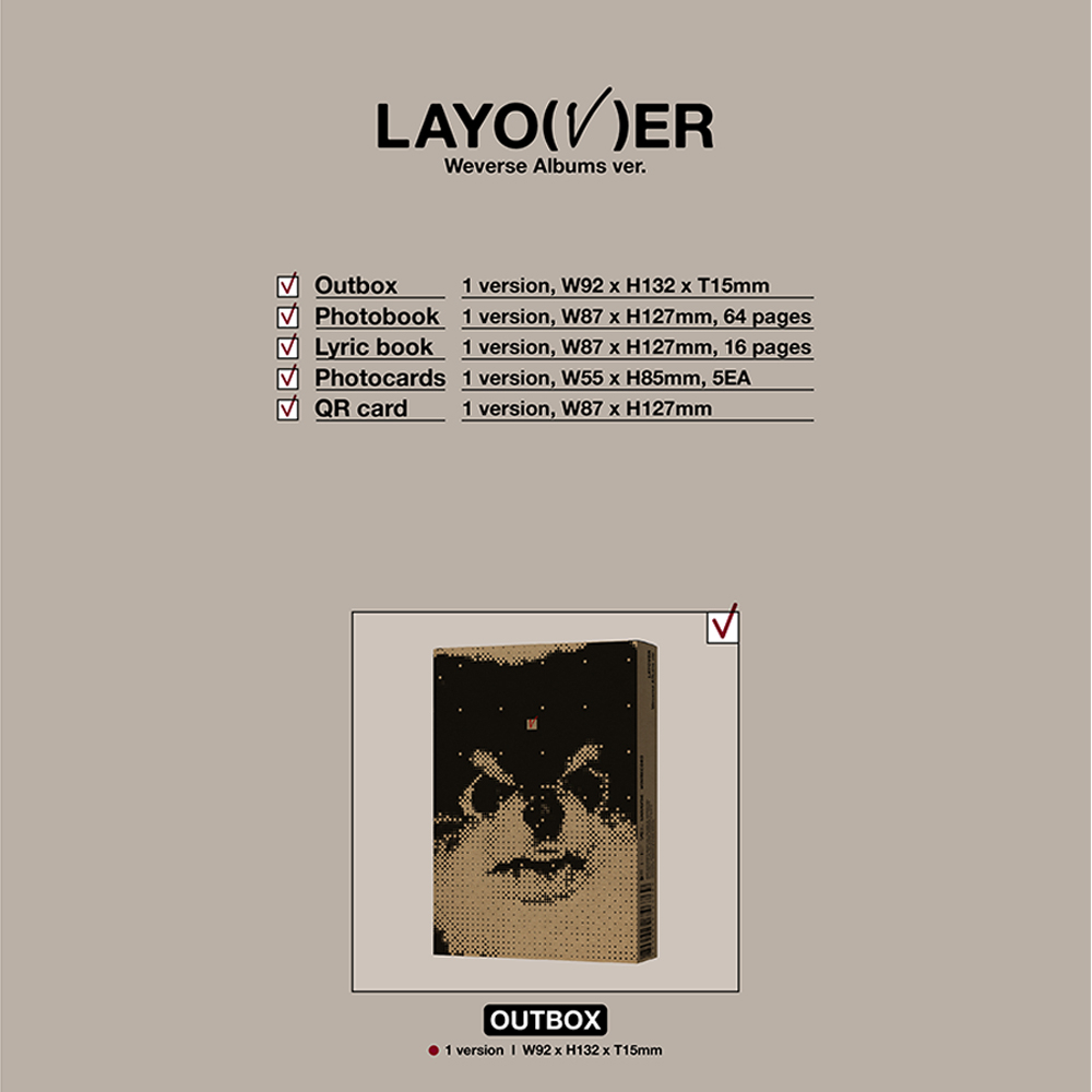 Album Hybe Labels BTS V Solo Layover - (Không có POB) Phiên Bản Weverse ...