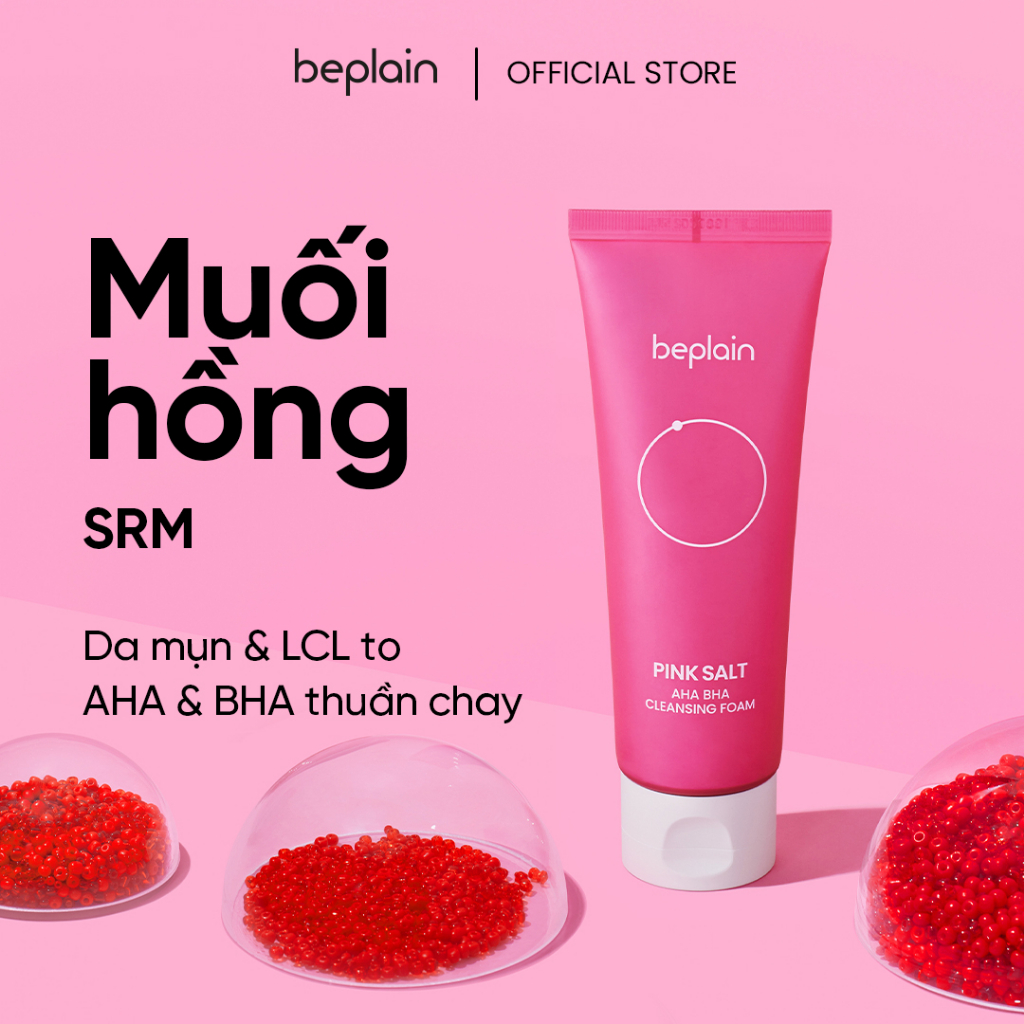 [Beplain Chính Hãng] Sữa rửa mặt BEPLAIN muối hồng beplain chứa AHA BHA ...
