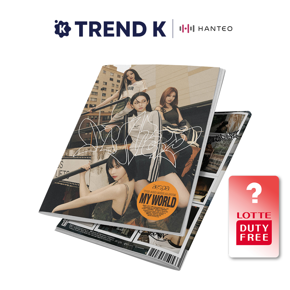 (Lotte Duty Free POB) AESPA - 3rd Mini Album [MY WORLD] (Tabloid Ver ...