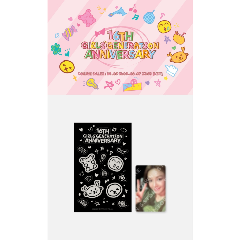 [PREORDER] GIRLS' GENERATION 16th Anniversary GLOW-IN-THE-DARK STICKER ...