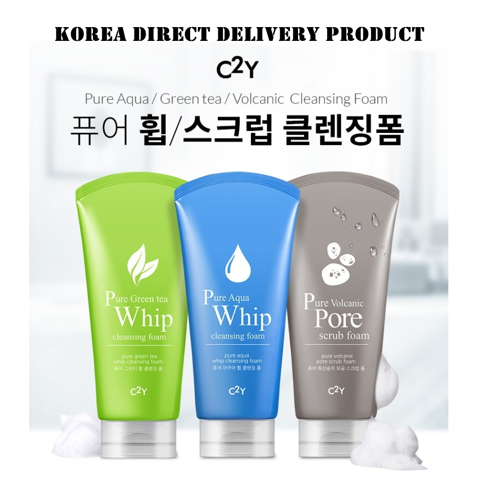 Pure aqua whip cleansing foam (pure aqua, volcano, greentea) | Shopee Việt Nam
