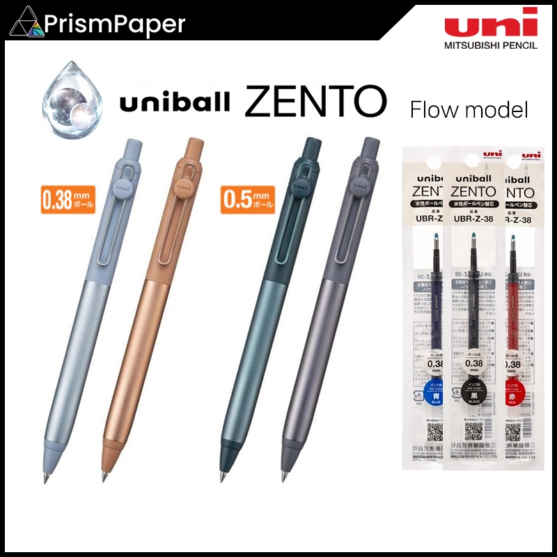 Bút Gel Uni-ball ZENTO - Model Flow (0,38 / 0,5 mm) sản xuất tại Nhật Bản | Shopee Việt Nam