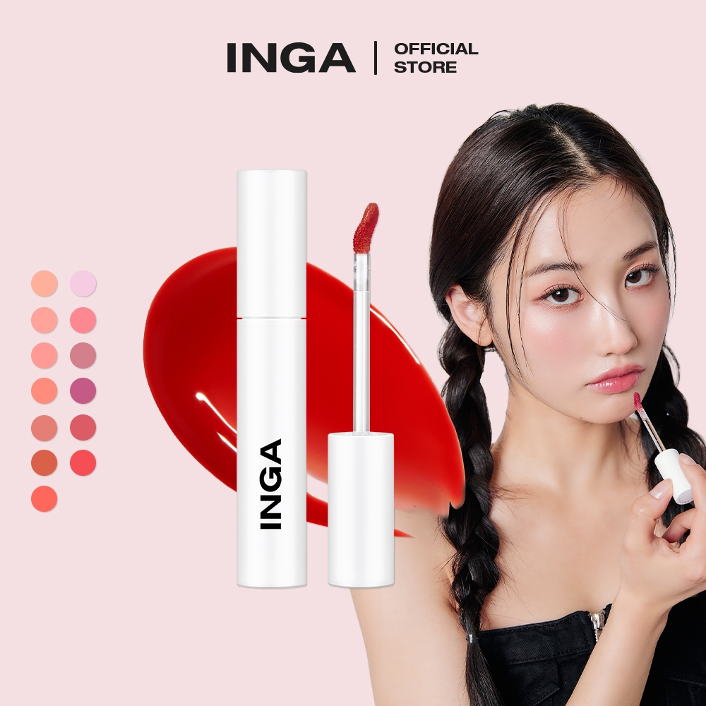 Inga Glassy Water Glow Lip Tint (SNOWY _ 13 màu) | Shopee Việt Nam