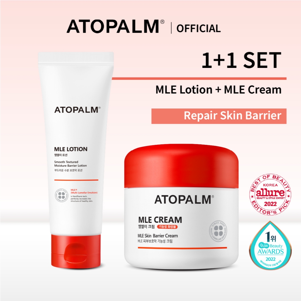 [Atopalm] MLE 1 + 1 Set (Lotion 120ml + Kem 100ml) | Shopee Việt Nam