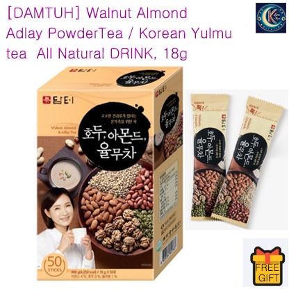 [Damtuh] Bột hạt hạnh nhân óc chó tea / Trà Yulmu Hàn Quốc Nước hoa tự nhiên, 18g Không hộp ...