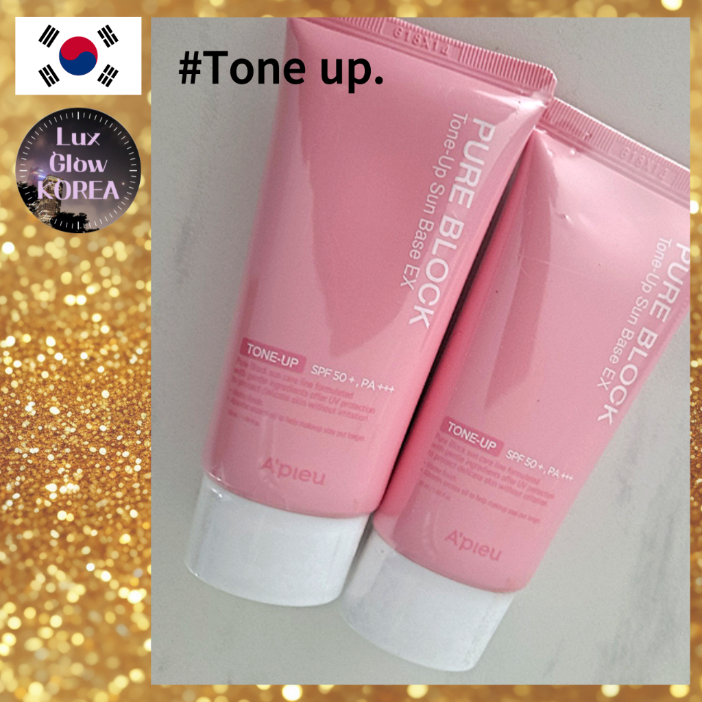 APIEU Aieu Pure Block tone up Sunbase EX SPF50 + PA + +, 50ml, 1 + 1 / kem chống nắng / đế ...