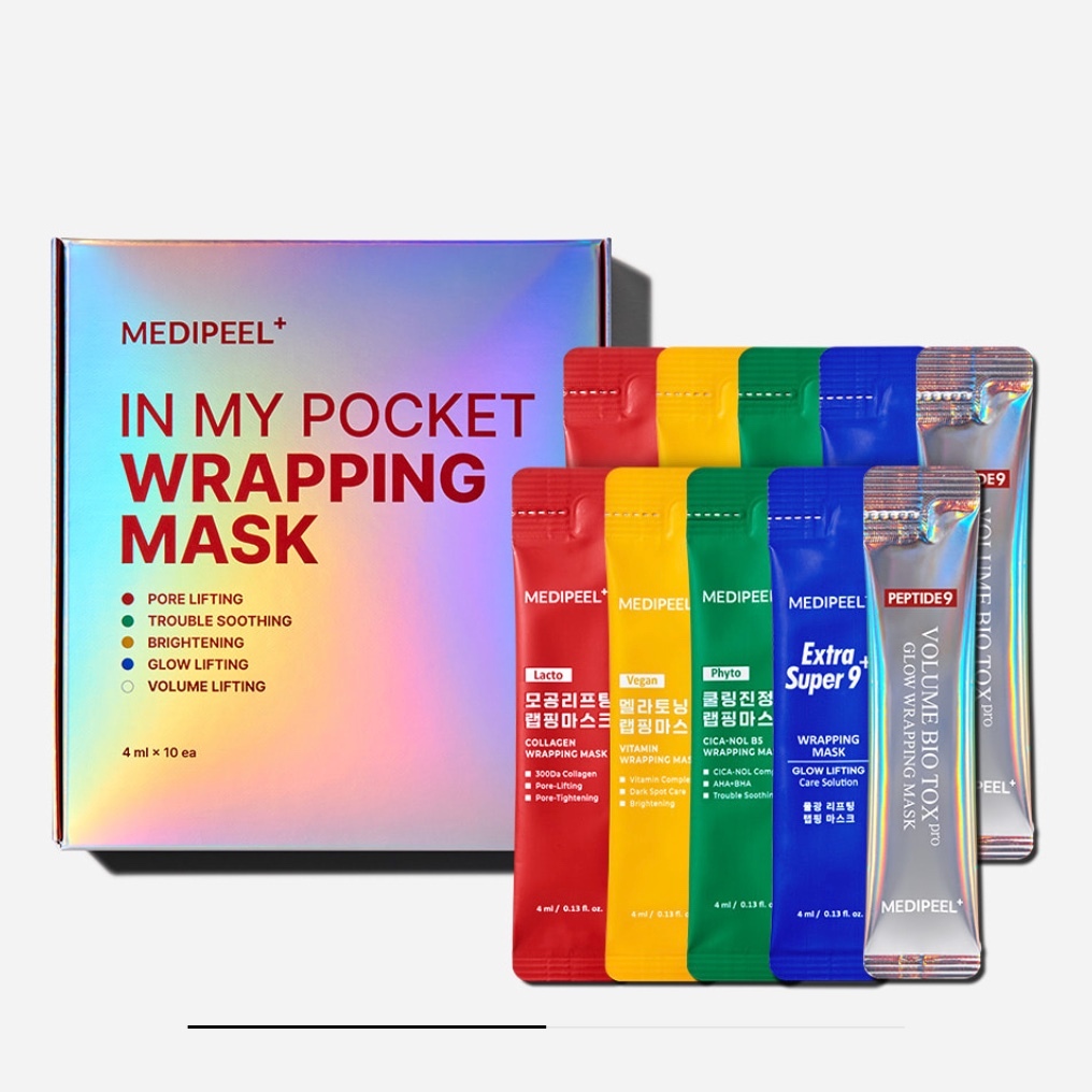 Hộp mặt nạ MEDIPEEL In My Pocket Wrapping Mask 5Color Set (4mlx10pcs) | Shopee Việt Nam