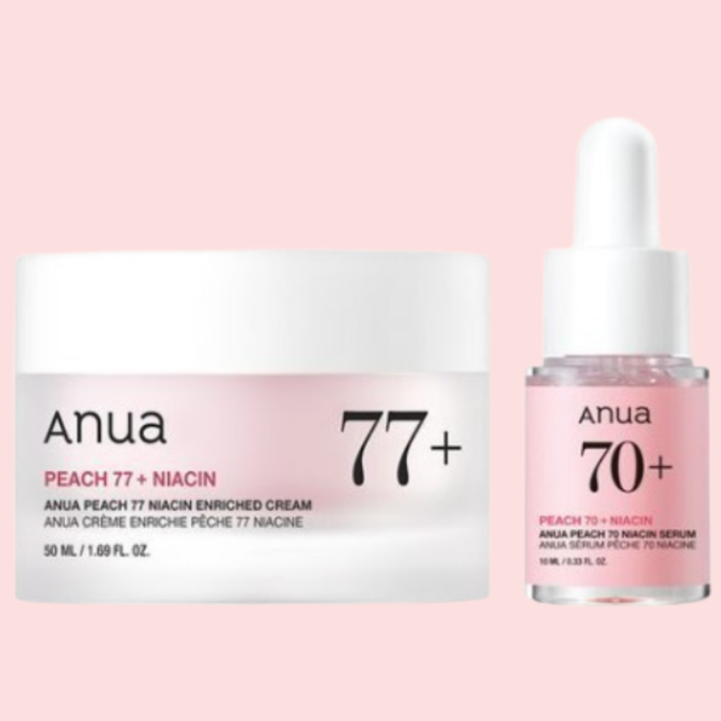 Anua Peach 77 Niacin Enriched Cream 50ml Set (+ Peach Serum 10ml ...