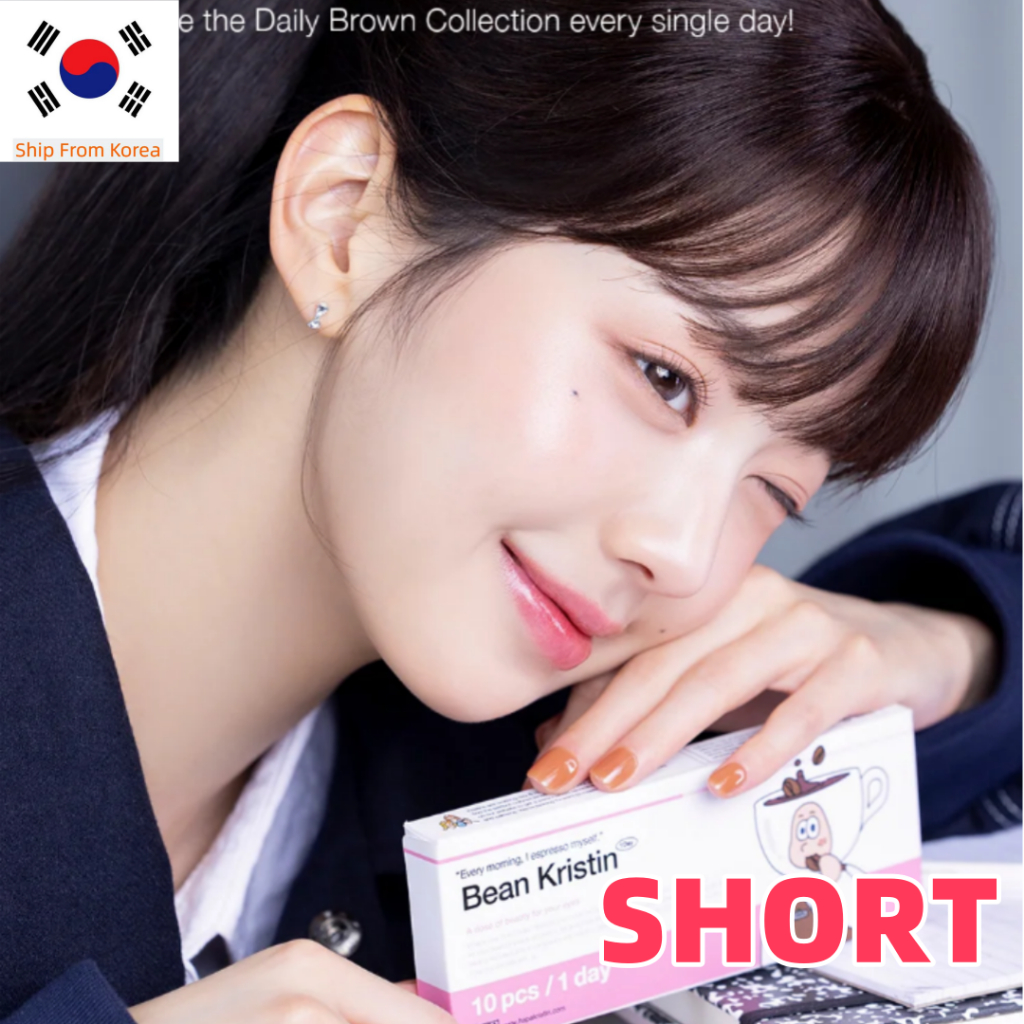 Hapa Kristin Bean Kristin 1Day - Ống kính áp tròng ngắn 10P màu nâu ...