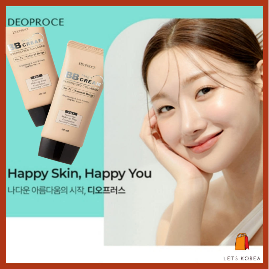 [DEOPROCE] Magic Collagen BB Cream 60ml SPF50 + PA + + + / Kem nền, Kem ...