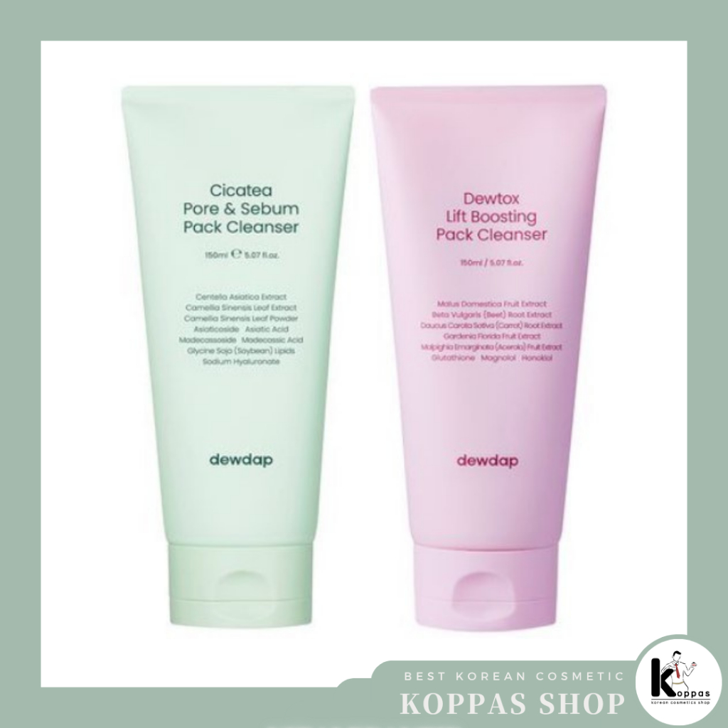 [dewdap] Sữa rửa mặt Pack 2 Loại 150ml (Cicatea Pore & Serum / Tăng cường nâng Dewtox) | Shopee ...
