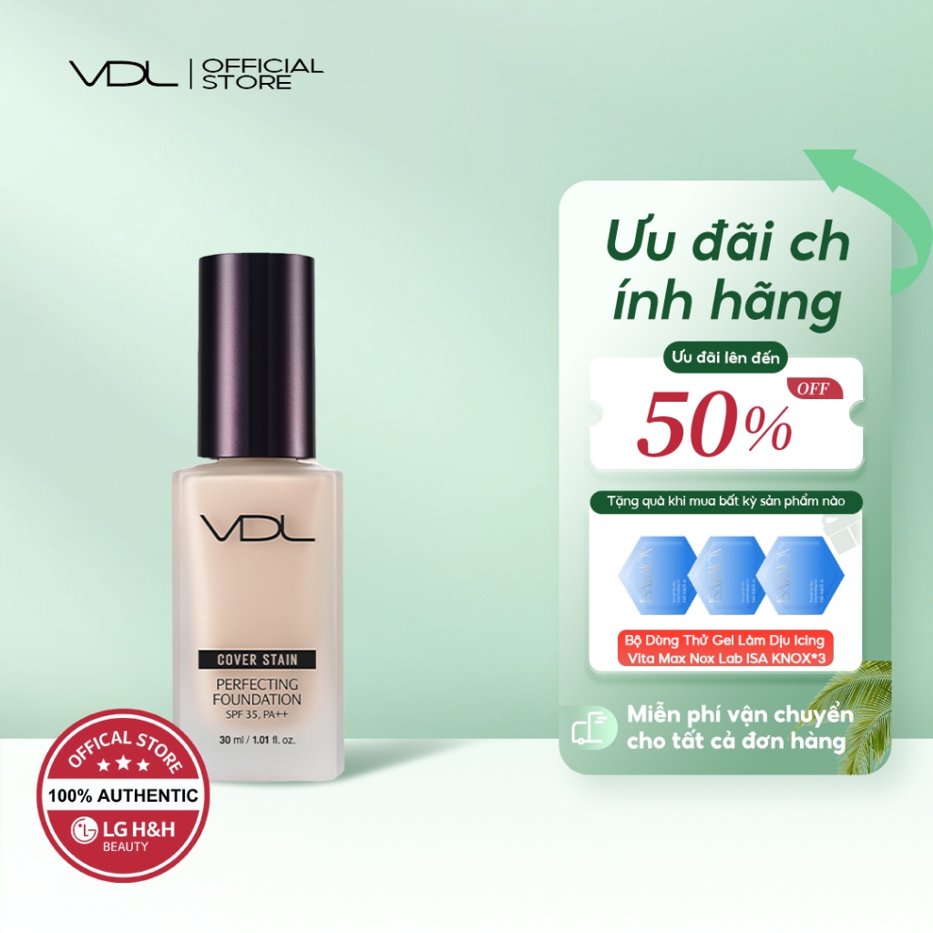 VDL Cover Stain Perfecting foundation 30ml Mỹ phẩm Hàn Quốc, Trang điểm ...