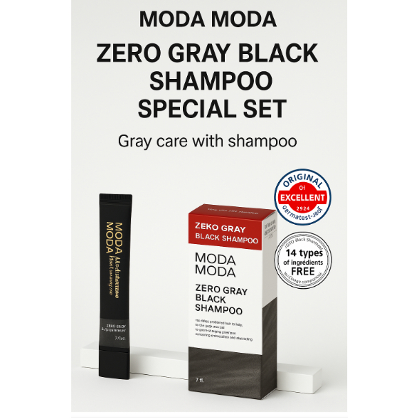 Bộ dầu gội đặc biệt MODAMODA Zero Grey Black (Hợp tác Daiso, Dùng thử 7 ngày) | Shopee Việt Nam
