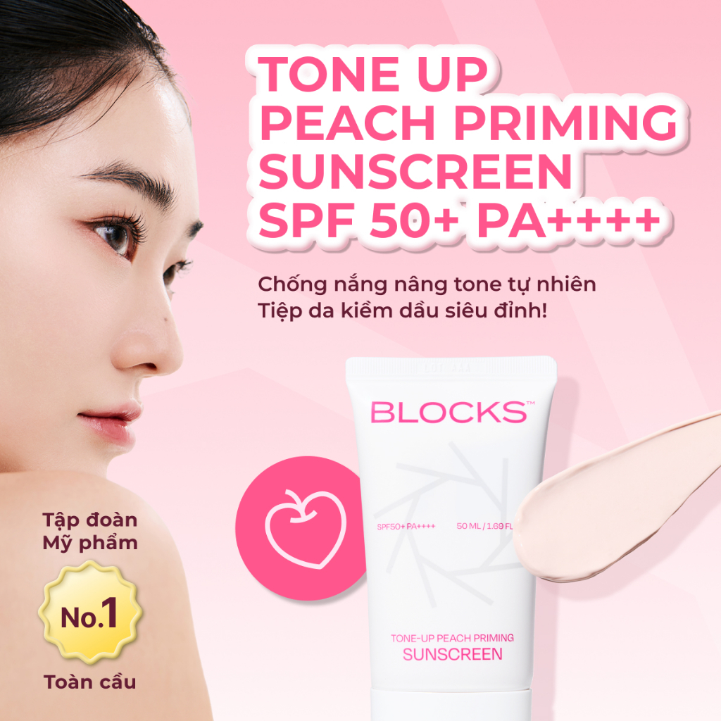 [Mỏng nhẹ - Kiềm dầu] Kem Chống Nắng Nâng Tone Tự Nhiên BLOCKS TONE-UP ...