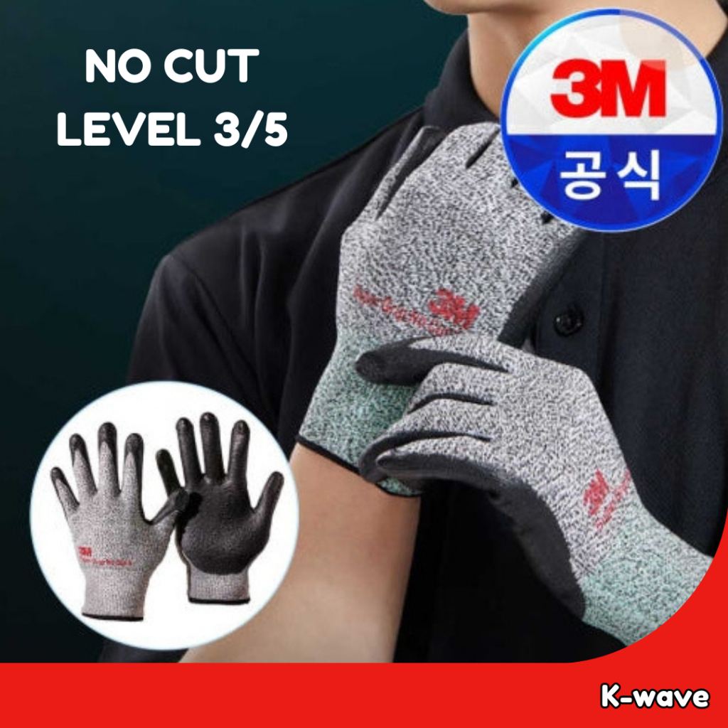 [Xác thực] Găng tay chống cắt Super Grip 3M Cấp 3 (A2) / Cấp 5 (A5) / EN388: 2016 / NBR / Size M ...