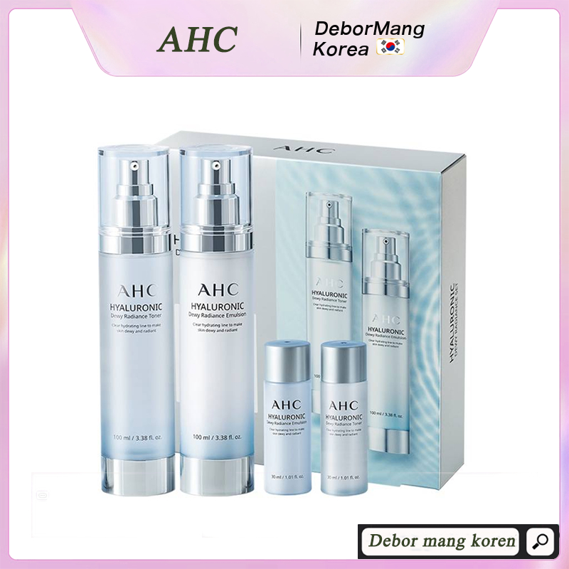 bộ dưỡng da rạng rỡ như sương ahc hyaluronic (2x100ml + 2x30ml) (Toner + Emulsion) | Shopee Việt Nam