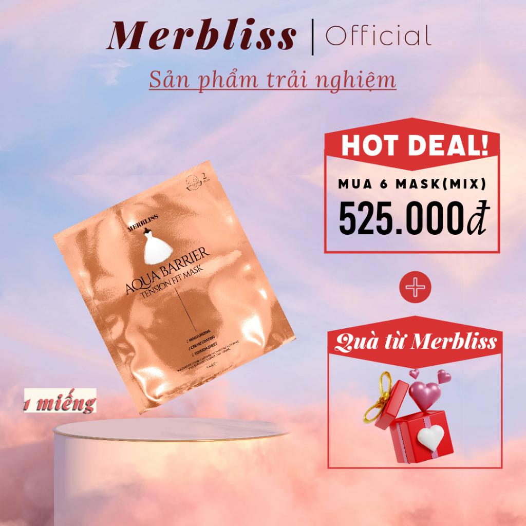 [1EA] Mặt Nạ Nâng Cơ Da Mặt Merbliss Aqua Barrier Tension Fit Mask Bổ ...