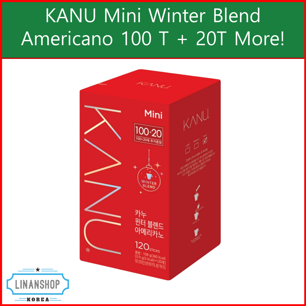 Hộp cà phê hòa tan KANU mini winter blend americano 100 gói + 20 gói ...
