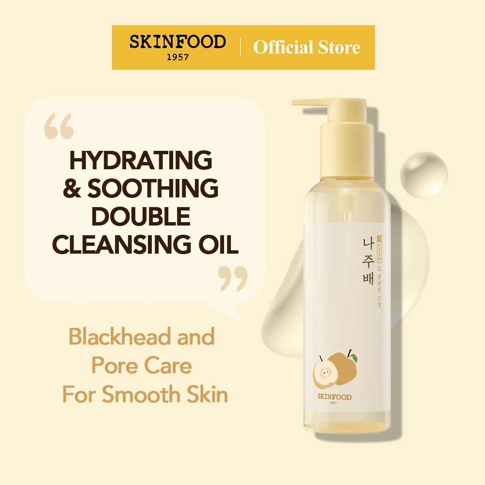 [SKINFOOD Official] Dầu rửa mặt lê Naji làm sạch sâu mụn đầu đen và lỗ ...