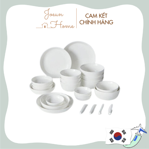 Bộ bát đĩa sứ 24 món dành cho 4 người ăn ERATO Cream Mono | Shopee Việt Nam