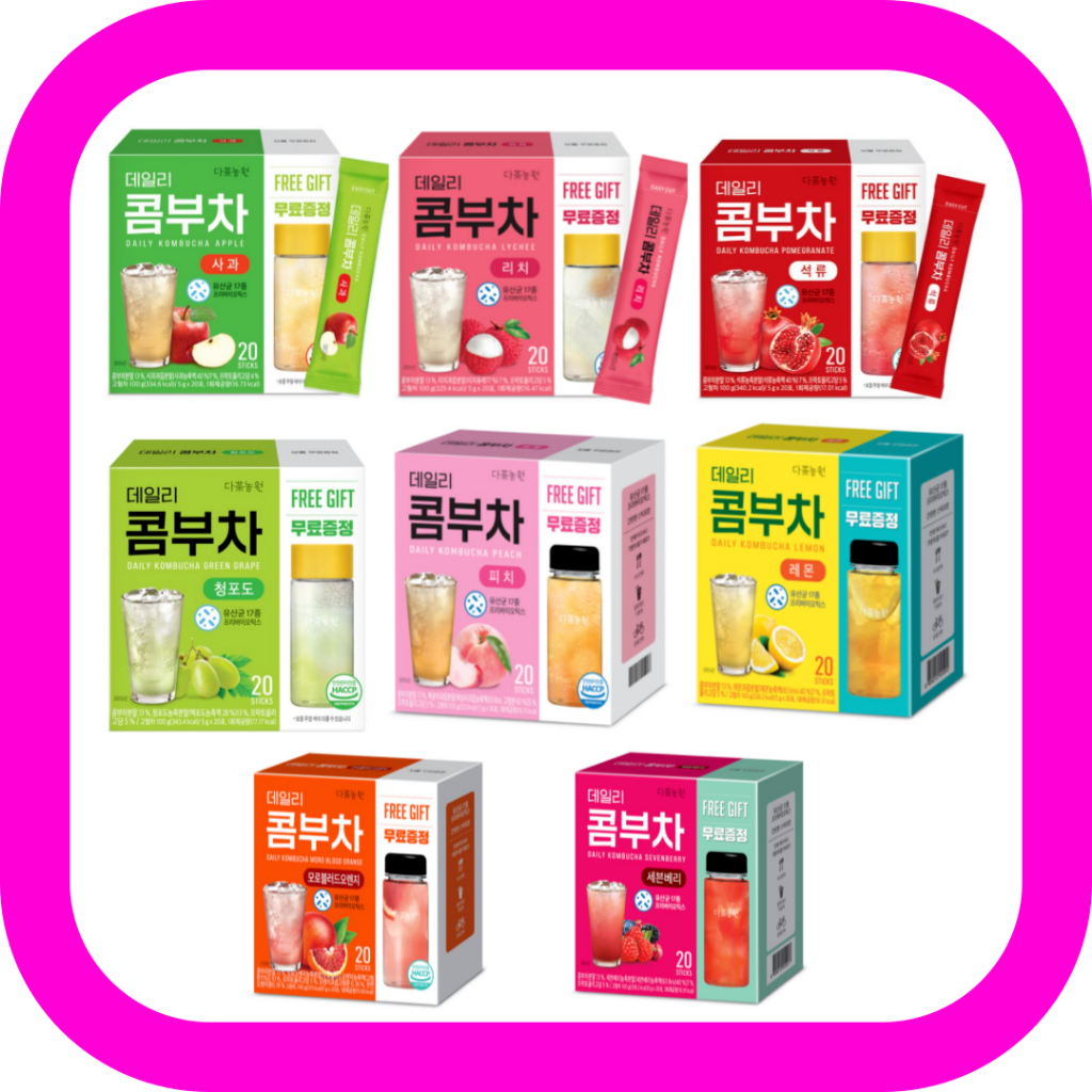 [daily Kombucha] Trà kombucha 5G * 20ea + 380 ml Chai Quà Tặng Miễn Phí / Bảy berry / Đào ...