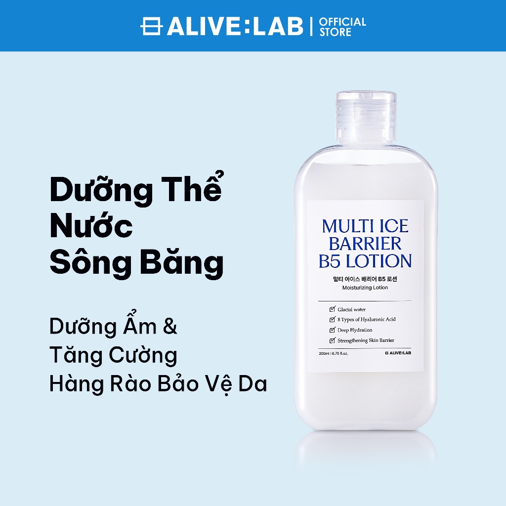 Kem dưỡng da ALIVELAB Multi Ice Barrier B5 Lotion với Nước băng tan Cấp Ảm Sâu & Bảo vệ hàng rào ...
