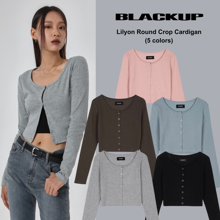 [BLACKUP] Áo khoác len tròn crop Lilyon (5 màu) | Shopee Việt Nam