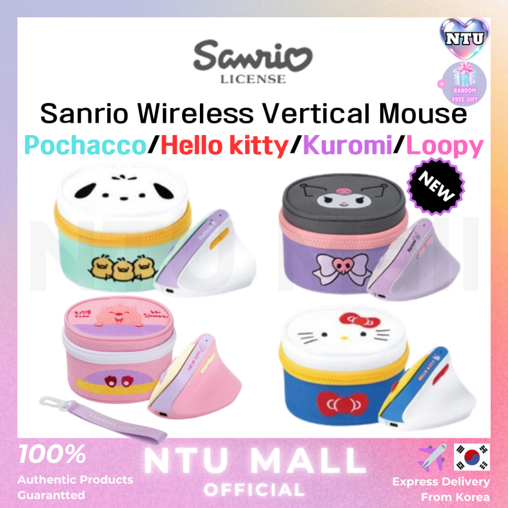 [Sanrio] ROYCHE Pochacco / Hello kitty / Kuromi / Chuột dọc không dây Loopy | Shopee Việt Nam