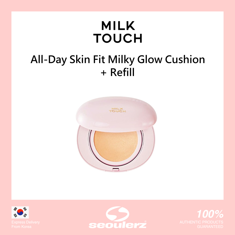 [Milk Touch] All-Day Skin Fit Milky Glow Cushion 3 Colors + Refill ...