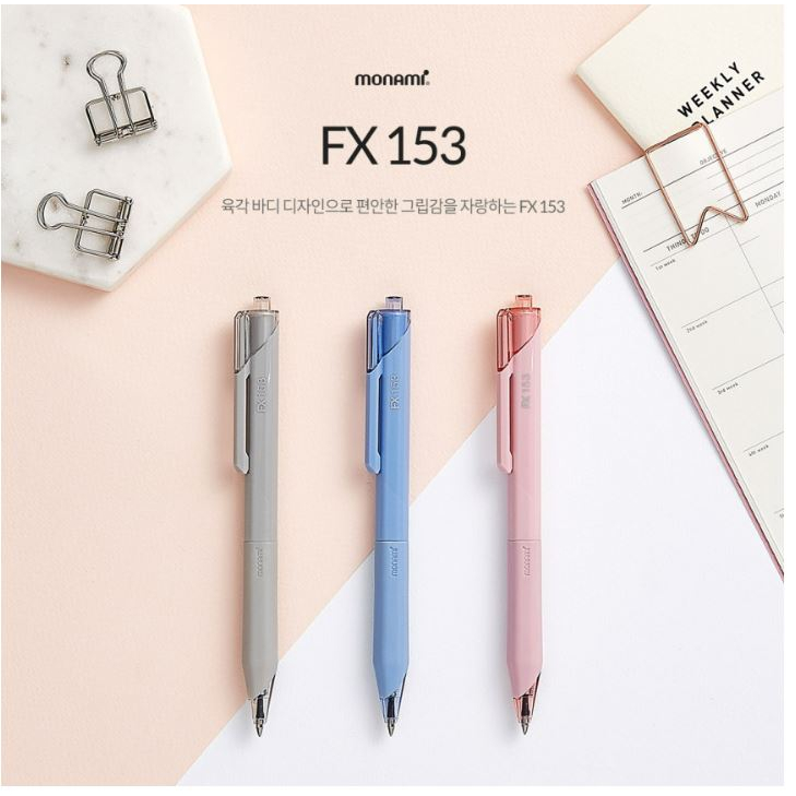 Set 3 Bút Bi 0.5mm 3 Màu Tùy Chọn Hiệu monami fx 153 | Shopee Việt Nam