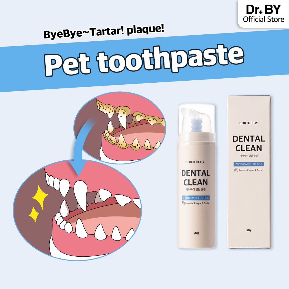 [Dr.by DENTAL CLEAN] Kem đánh răng cho chó Con Cún con Tẩy răng bổ sung ...