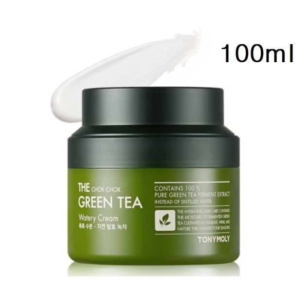[TONYMOLY] The Chok Chok Green Tea Watery Cream 100ml Kem dưỡng nước trà xanh | Shopee Việt Nam
