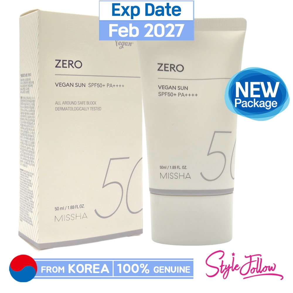 ️2024 Mới ️[Missha] All Around Safe Block Zero Vegan Sun 50ml (SPF50 + PA + + + +) | Shopee Việt Nam