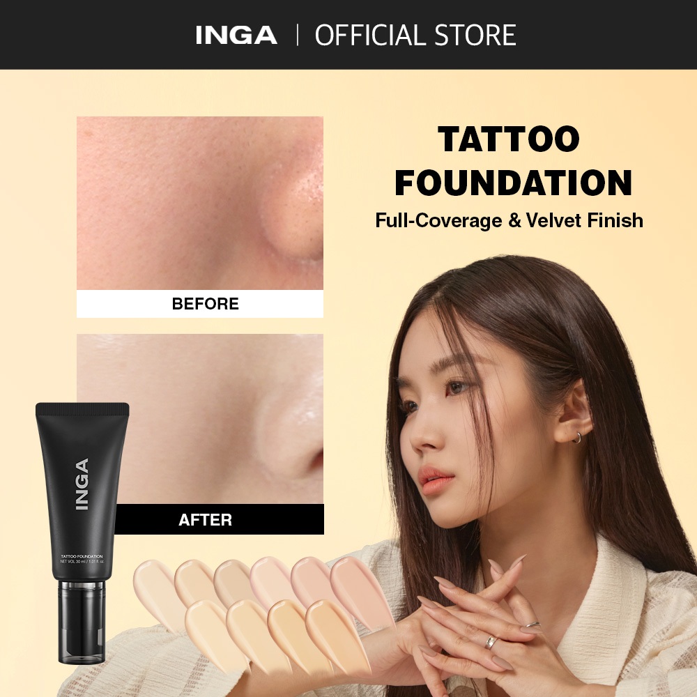 Kem nền Cushion, có độ che phủ cao INGA (3 màu) | Shopee Việt Nam