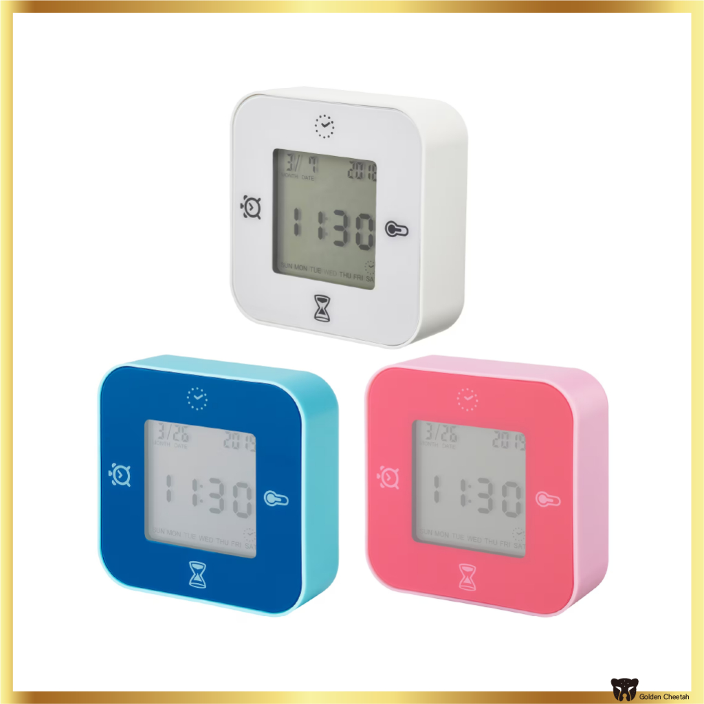 Đồng hồ đo nhiệt kế đồng hồ IKEA Klockis Square 4 trong 1 Đếm ngược | Shopee Việt Nam