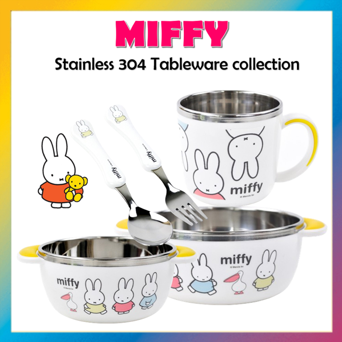 [Miffy] Bộ sưu tập bộ đồ ăn inox 304, cốc, thìa + nĩa | Shopee Việt Nam