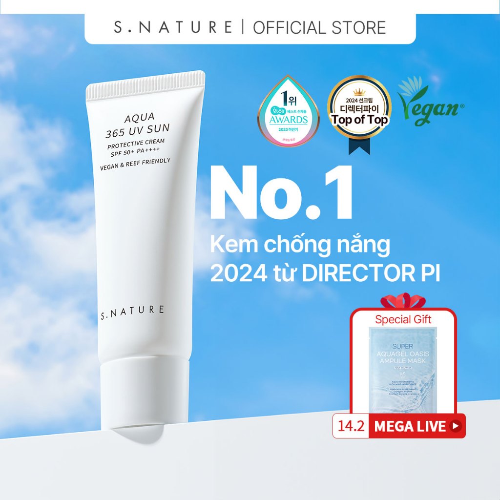 [S.NATURE] Kem chống nắng Aqua 365 UV 40ml, SPF 50 + / PA + + + | Shopee Việt Nam