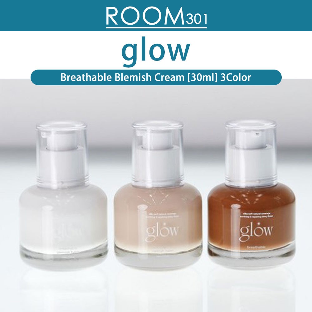 [Glow] Kem dưỡng ẩm thoáng khí (30ml) Kem dưỡng 3 màu / bb Breathable Blemish Cream / BB balm ...