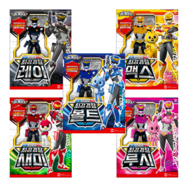 Miniforce Super Cops Nhân Vật Hành Động 5 Loại Volt Max Sammy Ray Lucy ...