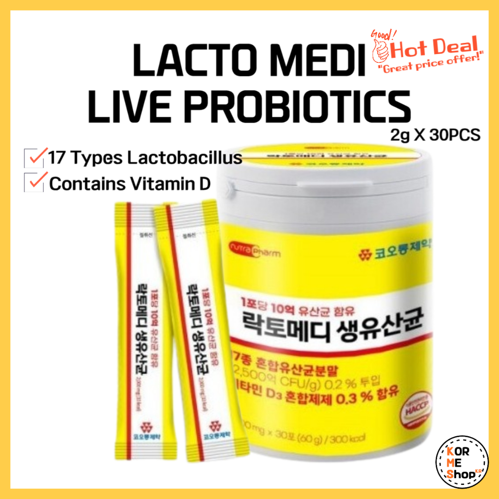 Lacto medi Probiotics / Probiotic vi khuẩn axit Lactic sống (30 gói, xi ...