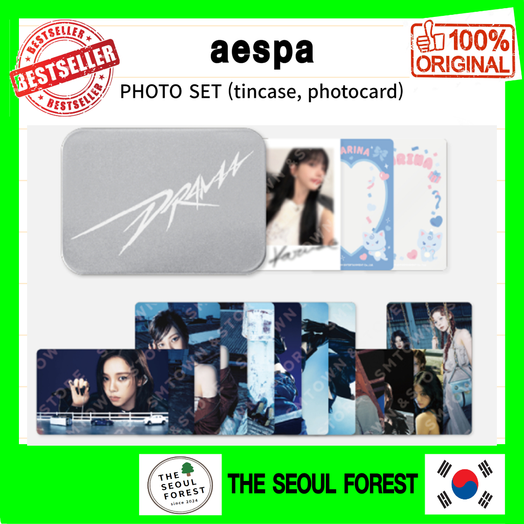 (Đặt hàng trước) [KPOP-UP] AESPA PHOTO SET BỘ ẢNH aespa (hộp thiếc ...