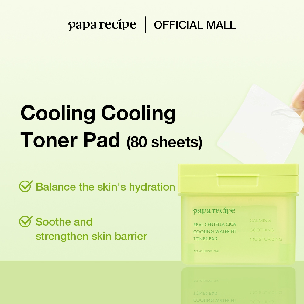 Papa recipe Real Centella Cica Cooling Water Fit Toner Pad (80 tờ ...